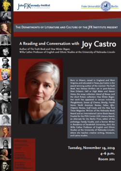 A Reading and Conversation with Joy Castro • Kultur • John-F.-Kennedy ...